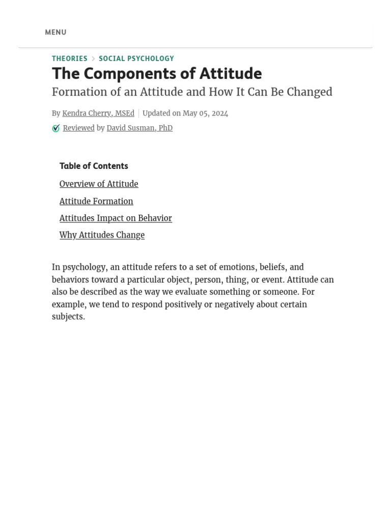 Understanding Attitude Formation | PDF | Attitude (Psychology) | Emotions