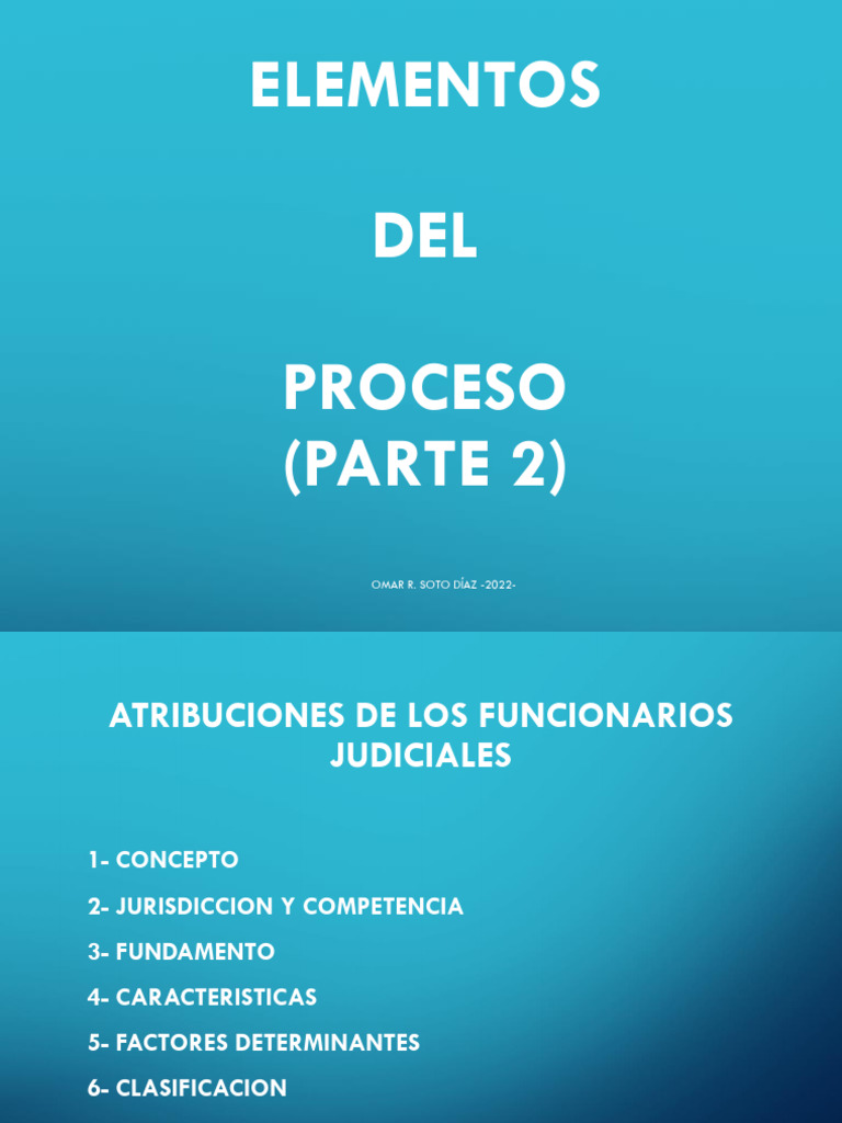 Elementos Del Proceso Parte 2.2 | PDF | Jurisdicción | Ley procesal