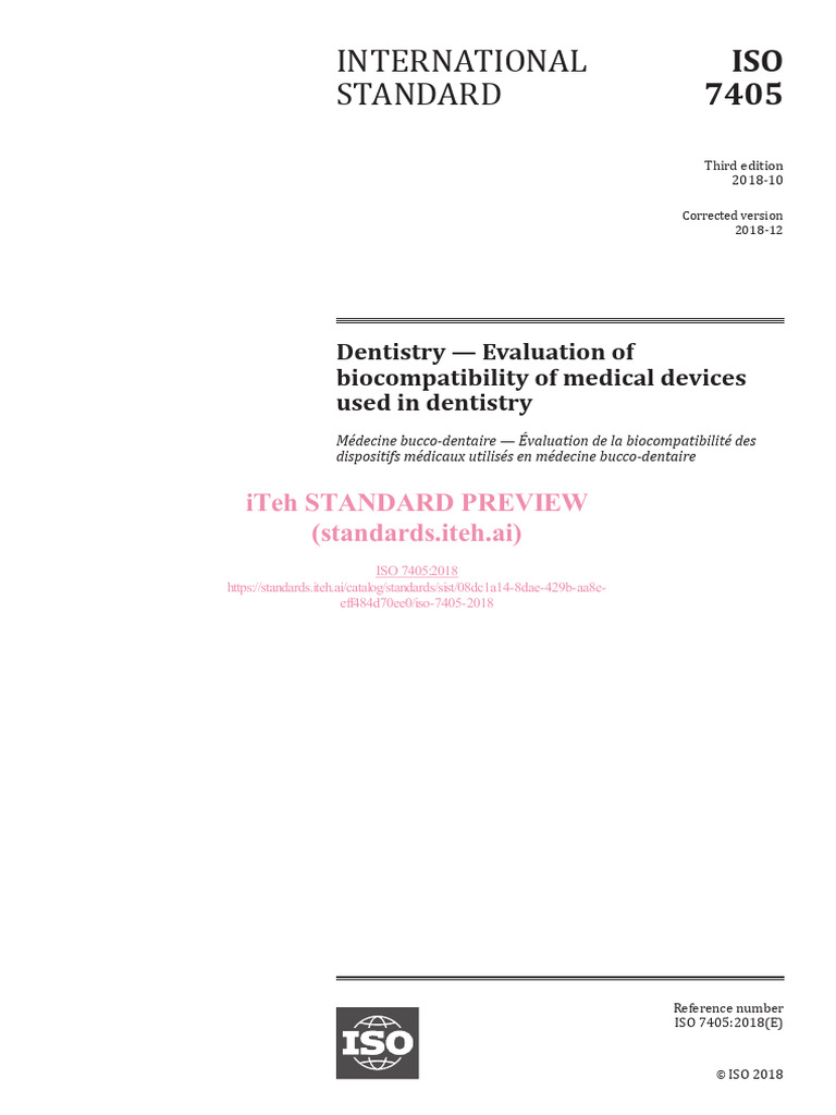 Iso 7405 2018 | PDF | Medical Device | International Organization For ...