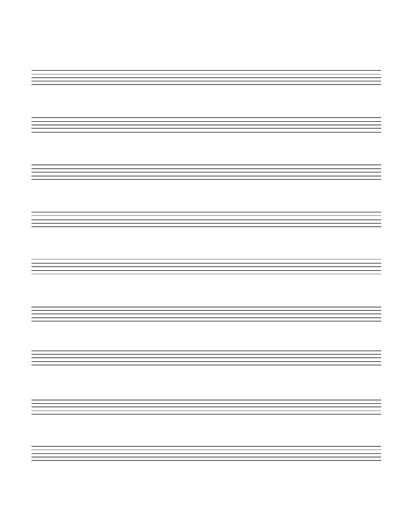 Empty Sheet Music For Printing | PDF