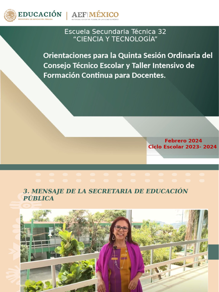 EST 32 Presentacion Orientaciones 5ta FEB CTE 23-24 | PDF | Evaluación ...