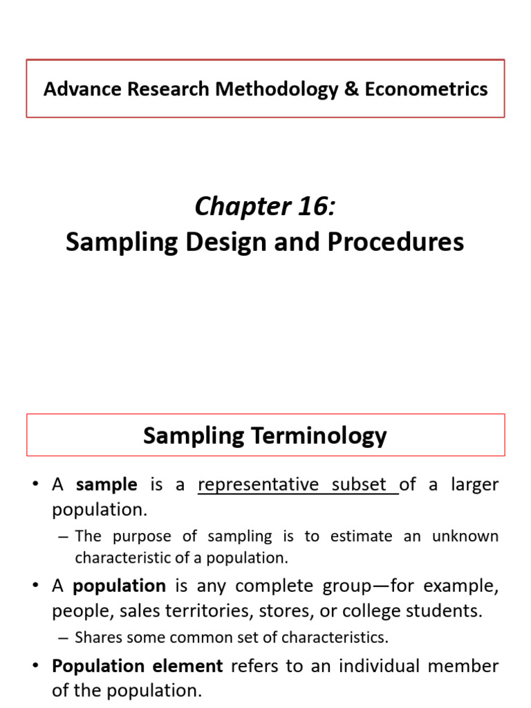 ARME - Topic6 - Sampling Design and Procedures - MSK | PDF | Sampling ...