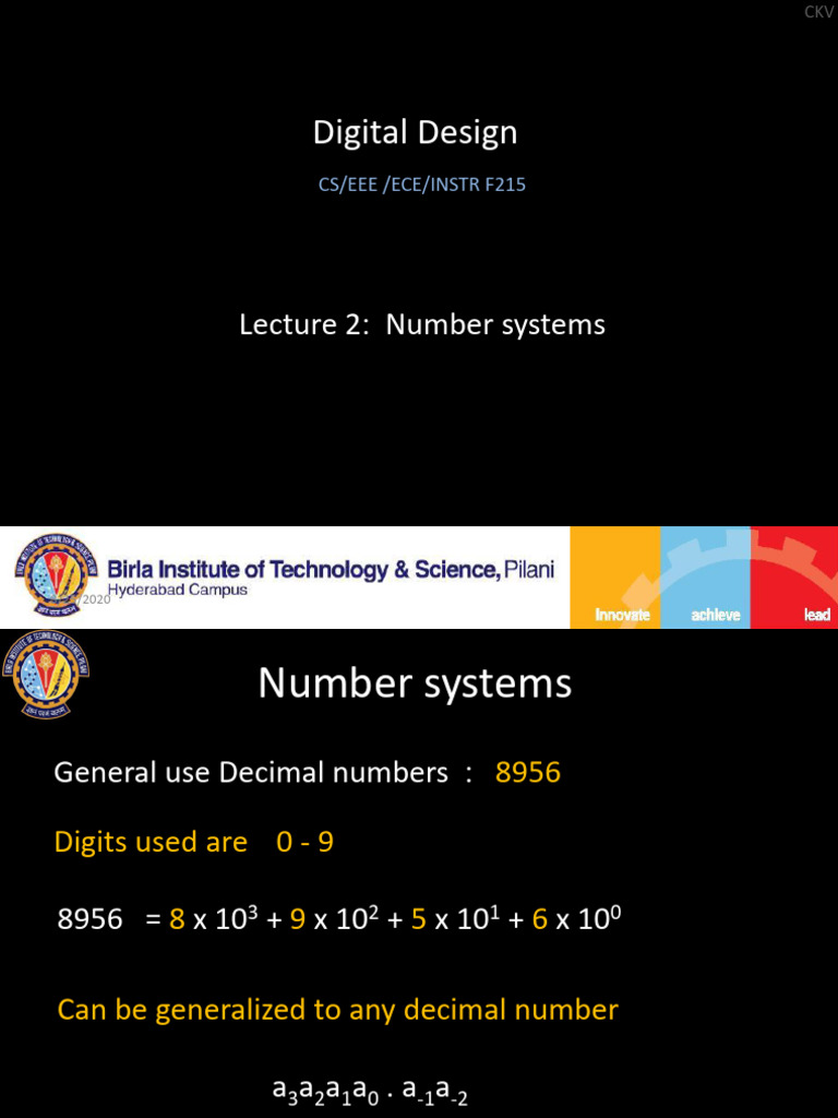 Lecture 2 3 Number System | PDF | Binary Coded Decimal | Encodings