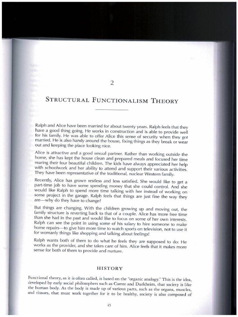 Structural Functionalism (Chapter From Book) | PDF
