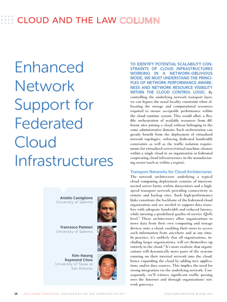 Enhanced Network Support For Federated Cloud Infrastructures | PDF ...