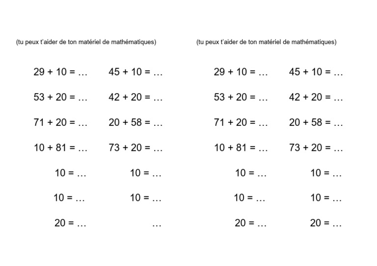 Module 8 - CE1 - Fiche Calcul S7 | PDF | Arte | Computadores