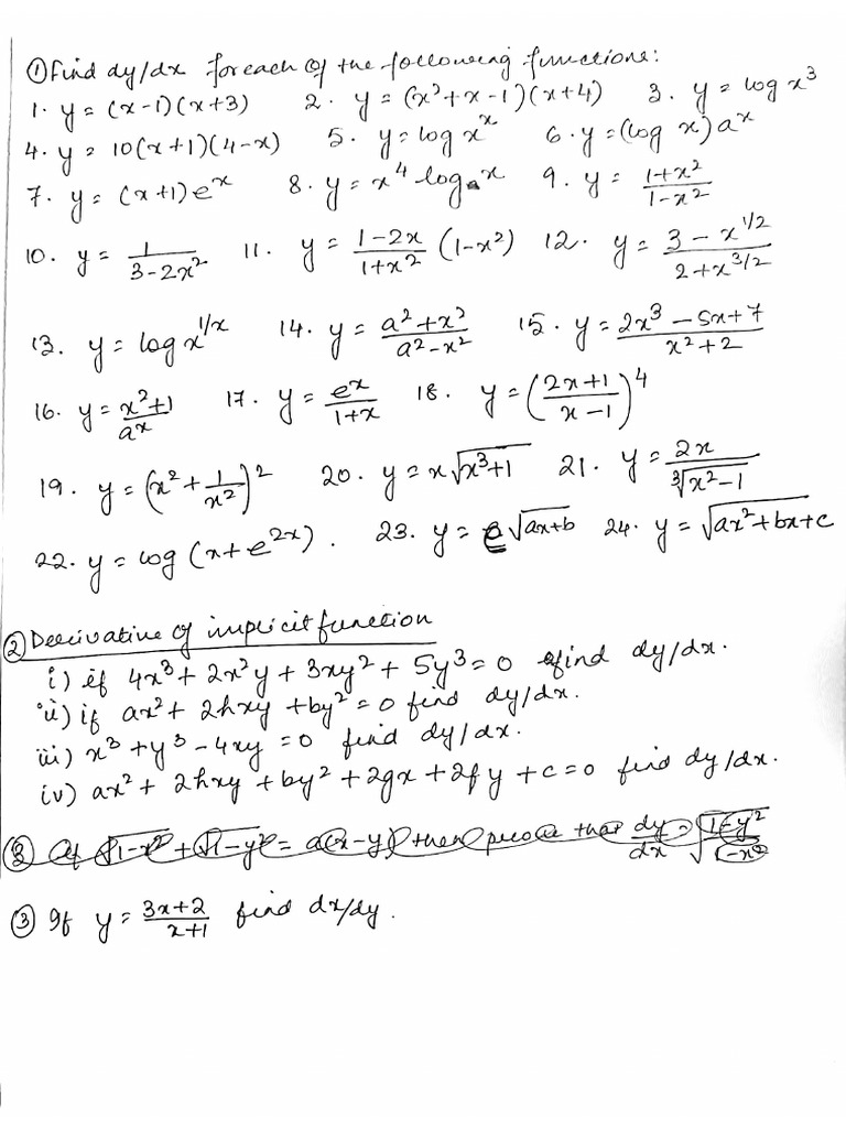 Differentiation 1 | PDF