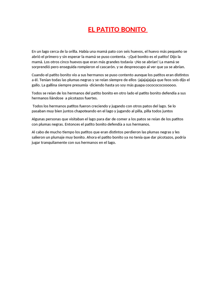 Patito Bonito | PDF