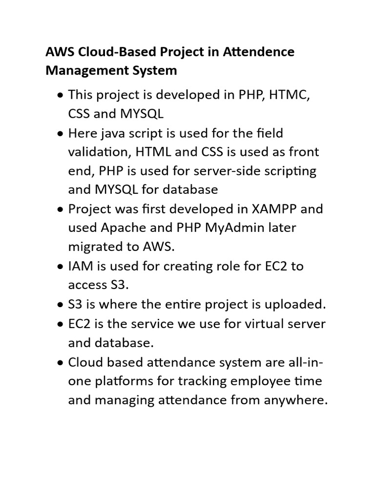Cloud Attendance System for HR | PDF | Cloud Computing | Computing