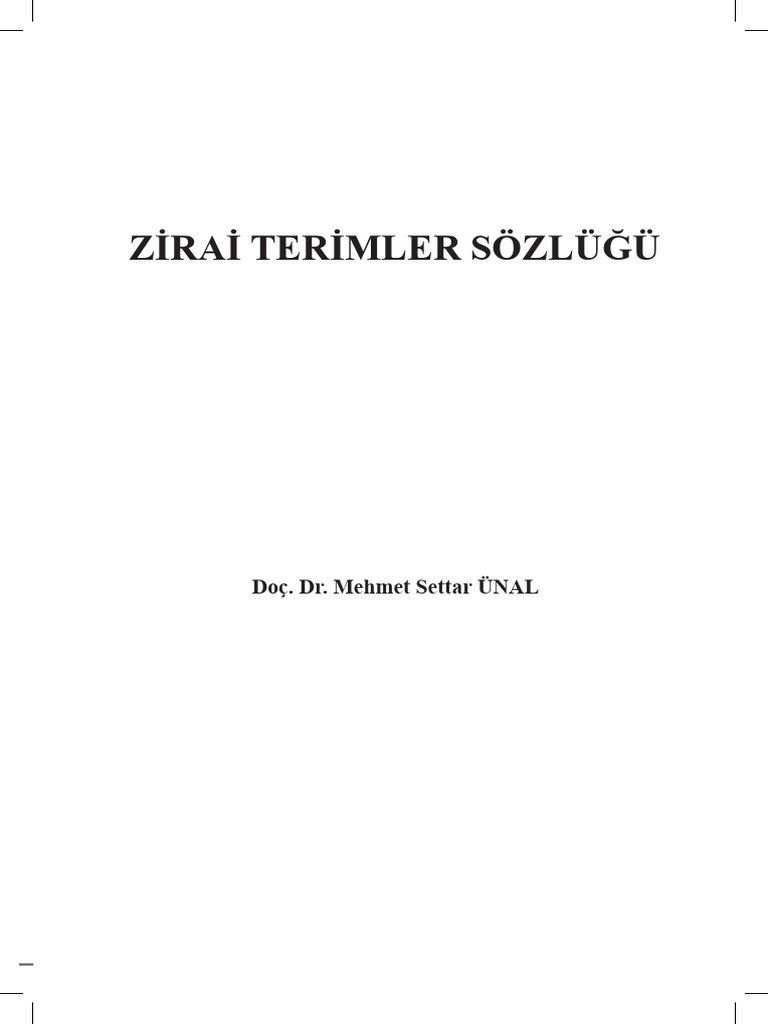Zirai Terimler Sözlüğü | PDF