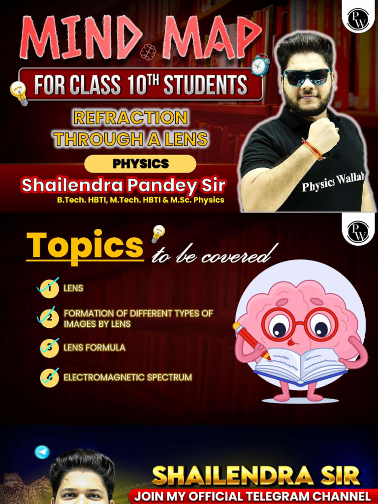 Refraction Through A Lens - Class Notes - Class 10th ICSE Mind Map ...