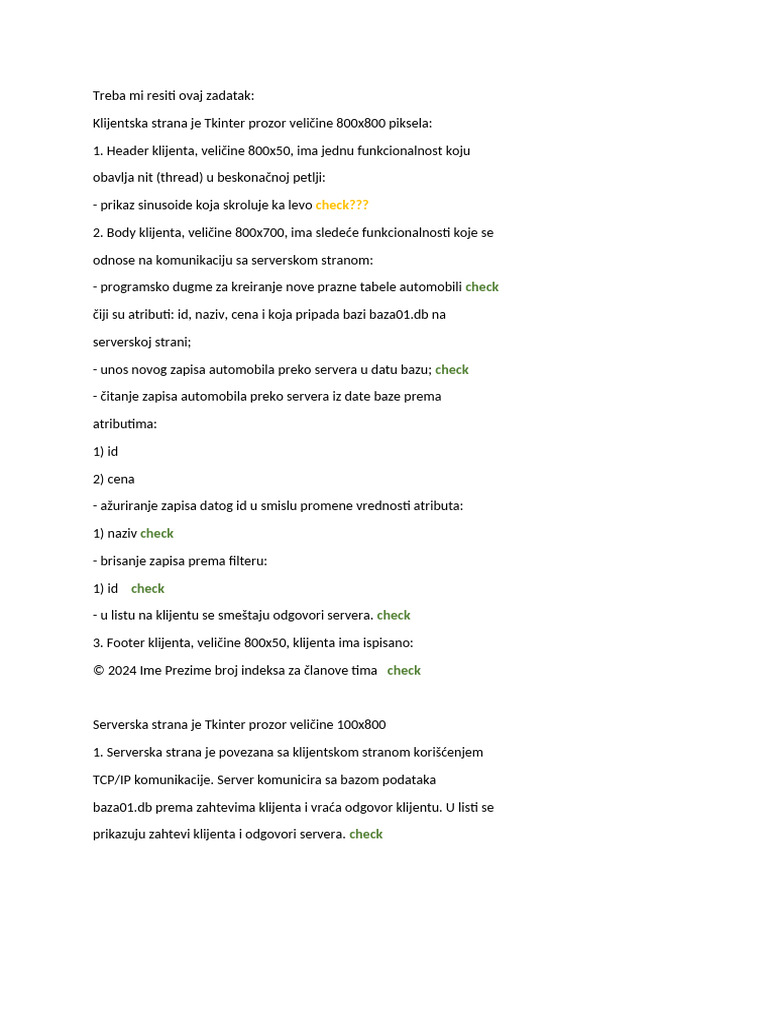 Treba Mi Resiti Ovaj Zadatak | PDF