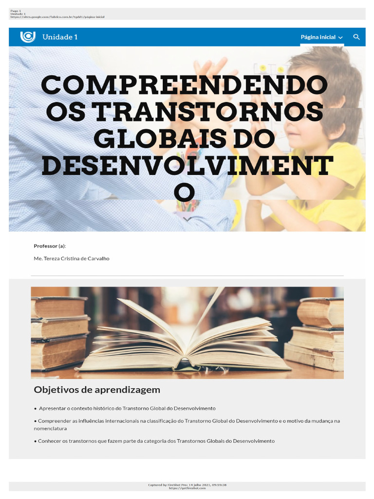 Compreendendo Transtornos do Desenvolvimento | PDF | Espectro do ...