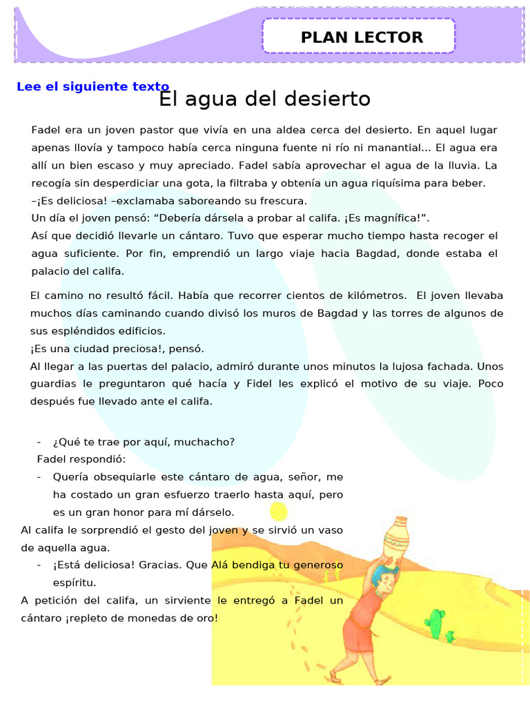 PL El Agua en El Desierto - Jueves 13 | PDF