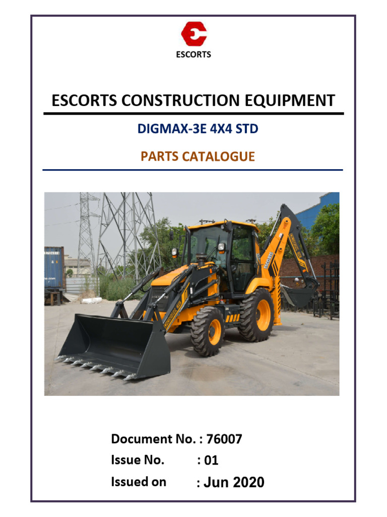 Digmax II Parts Catalogue Overview | PDF | Axle | Machines