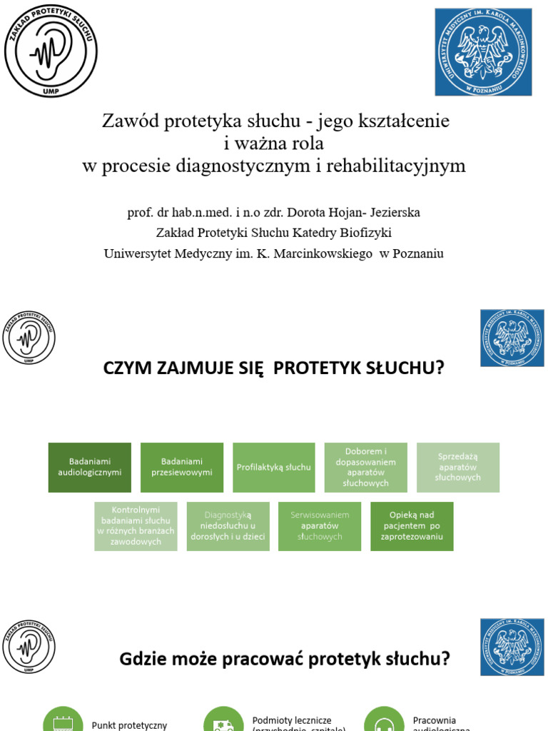 Prof. D.hojan-Jezierska-Zawod Protetyka Sluchu | PDF