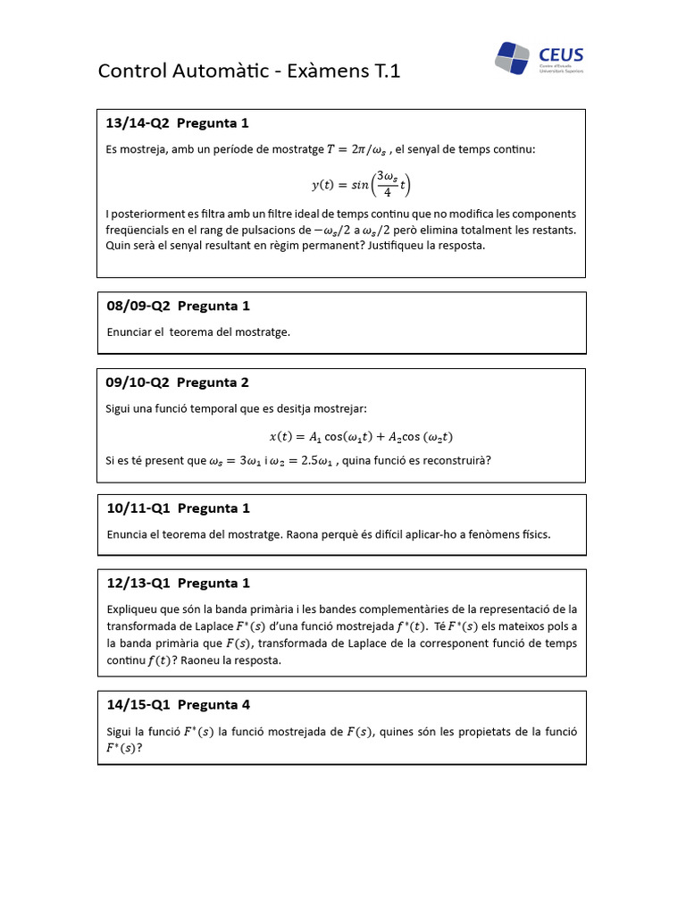 Exàmens T.1 | PDF