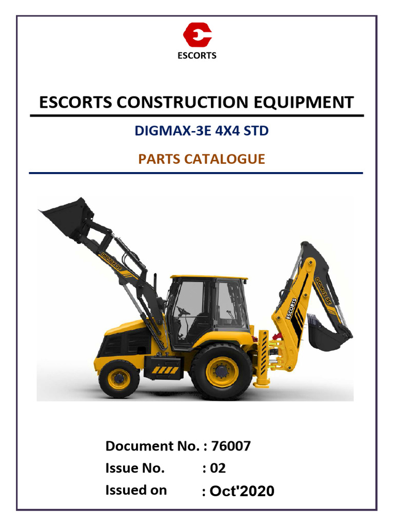Digmax 3E 4x4 Parts Catalogue | PDF | Axle | Loader (Equipment)