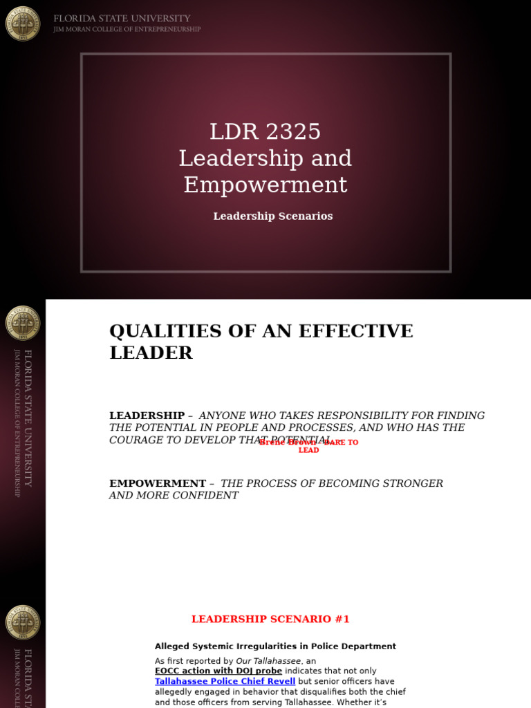 Leadership Case Scenarios | PDF | Leadership