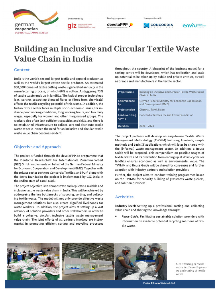 Circular Textile Waste Solutions India | PDF | Waste | Economies