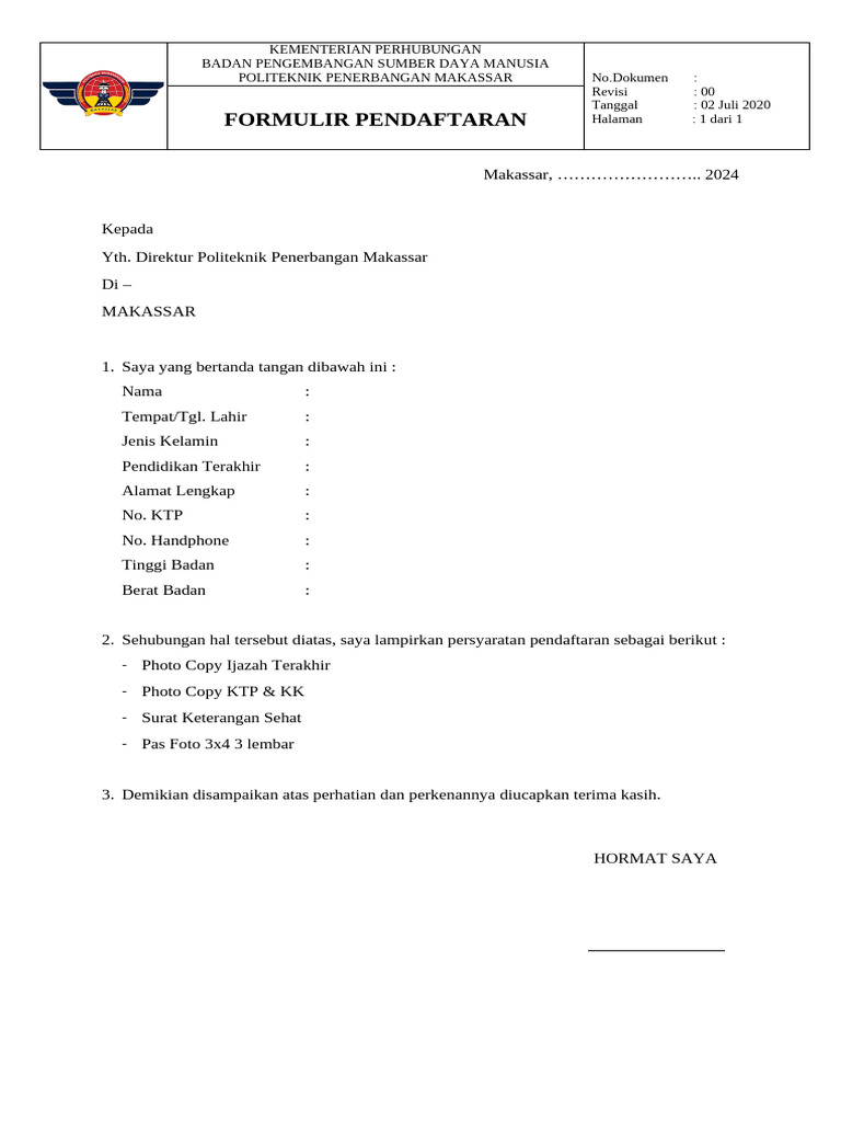 Form Sewa 2024 | PDF | Hukum