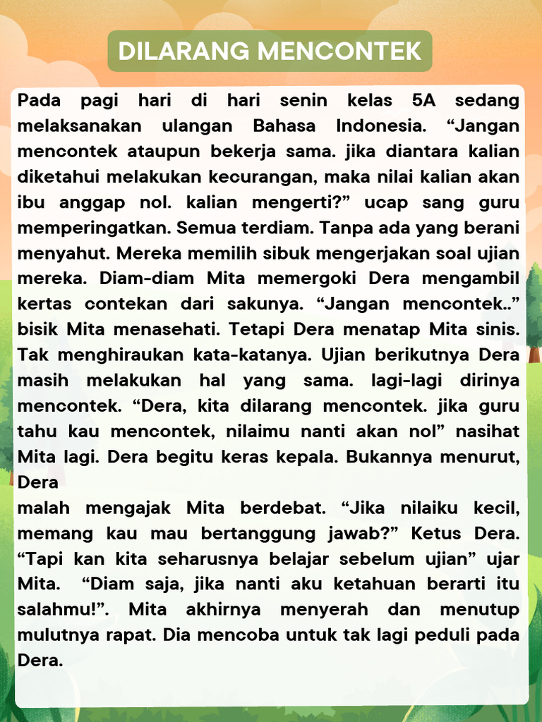 Dera Mencontek dan Akibatnya | PDF