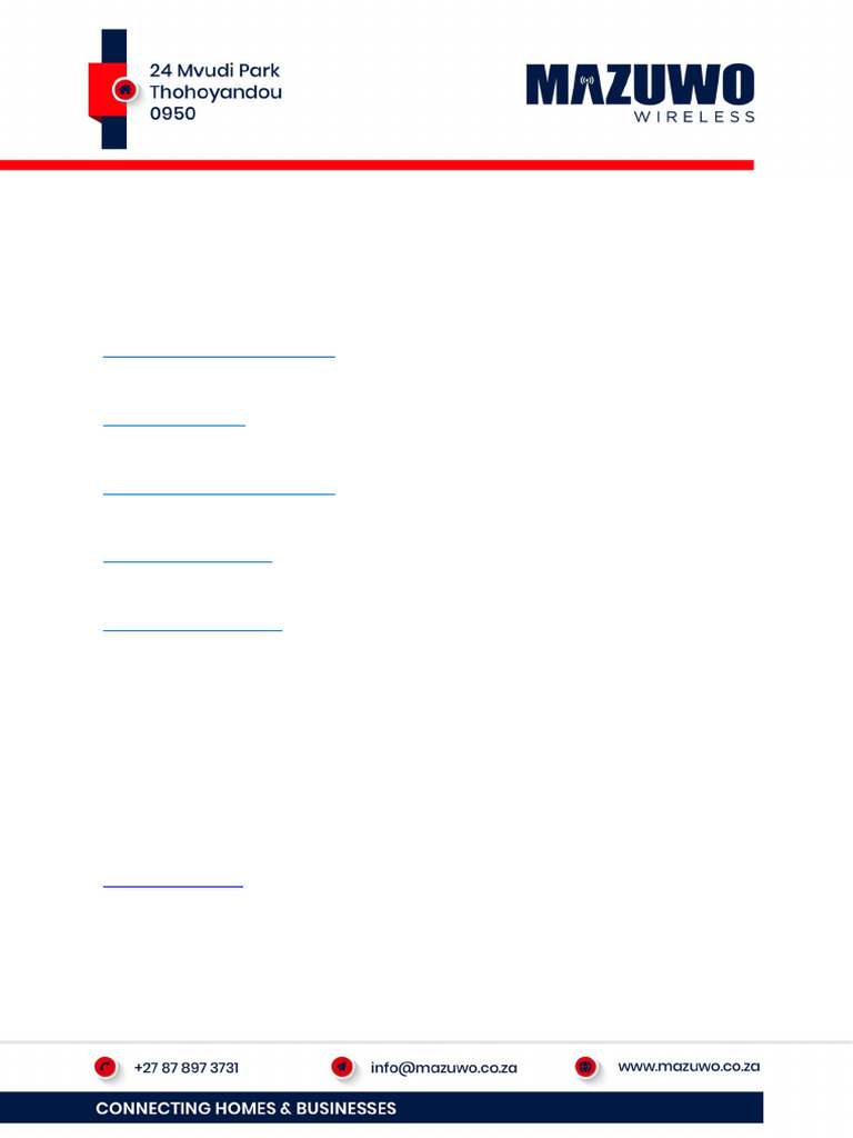 Information Sheet Mazuwo | PDF