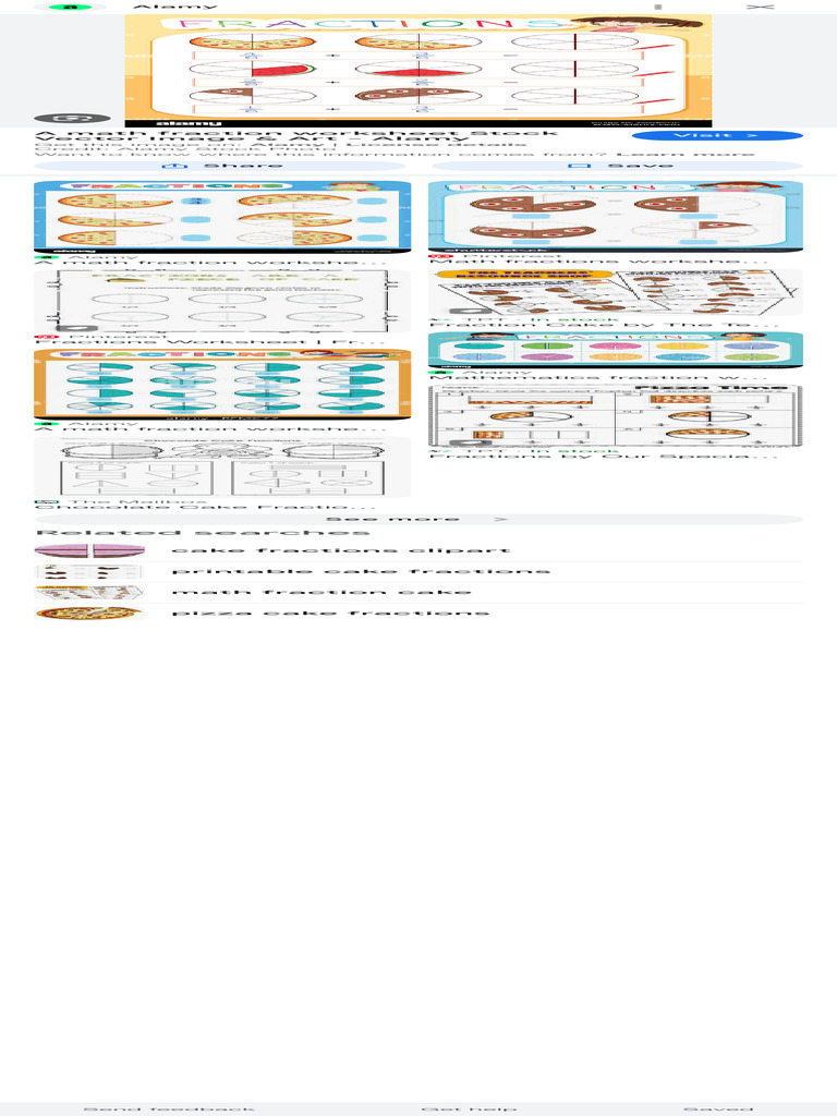 Cake Fractions Worksheet | PDF
