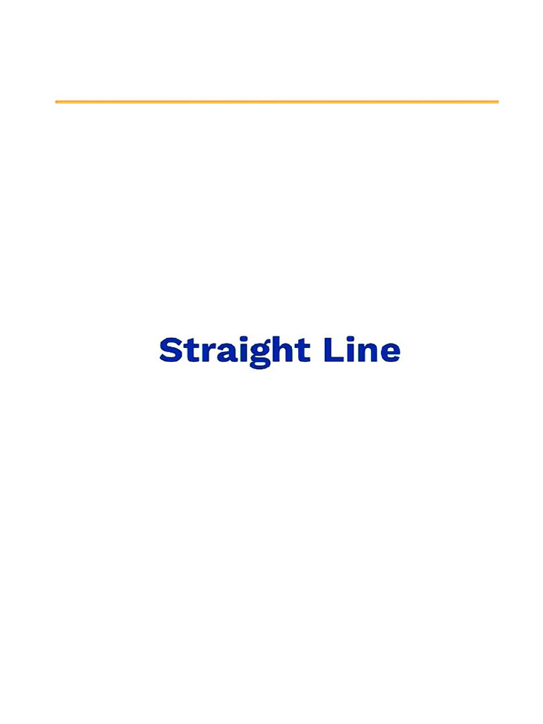 Straight Line | PDF