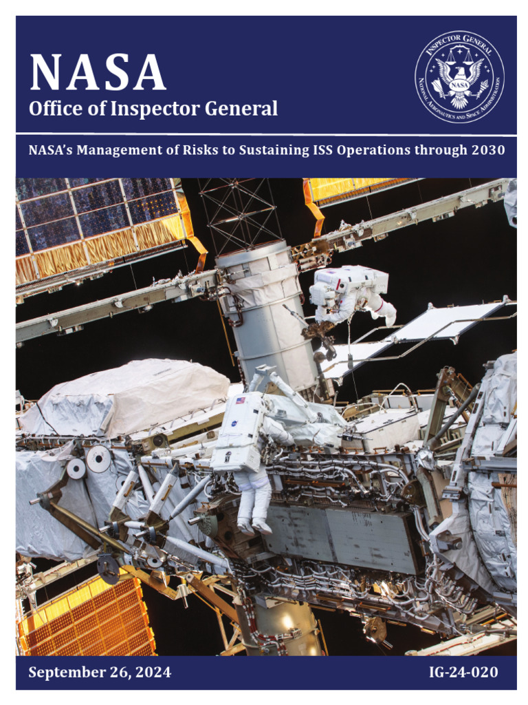 NASA Management of Risks To Sustaining ISS Operations Through 2030 ...