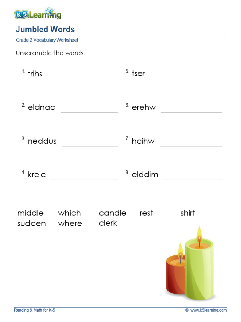 Grade 2 Vocabulary Jumble | PDF