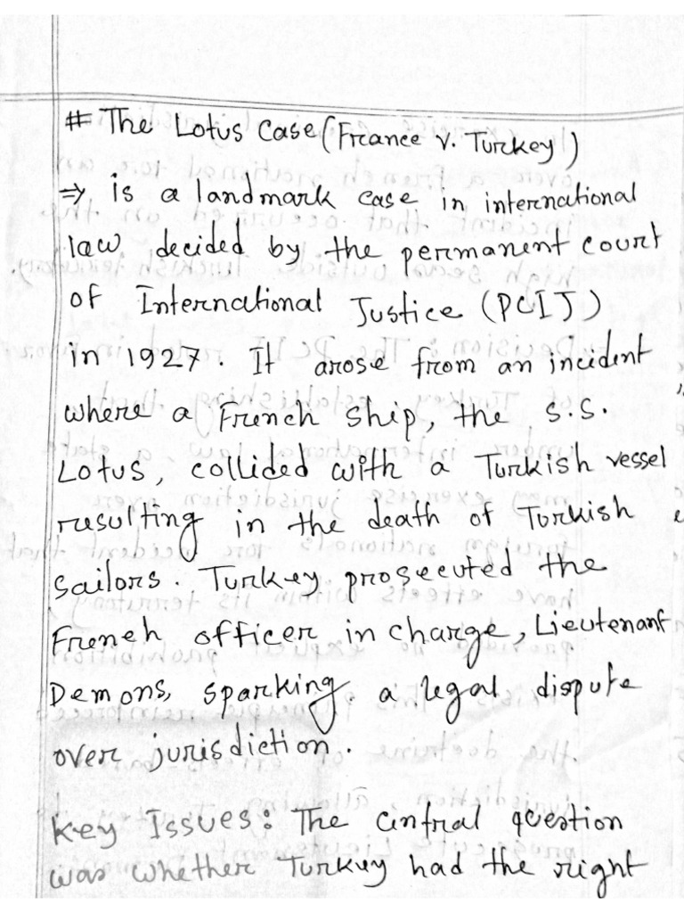 The Lotus Case - France V - Turkey | PDF
