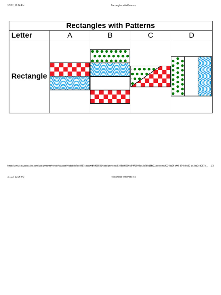 Rectangles with Patterns Guide | PDF