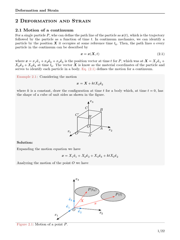 2 Deformation and Strain | PDF | Continuum Mechanics | Mechanics