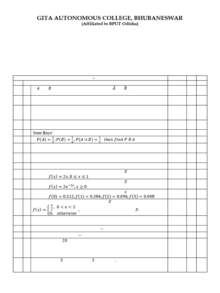 Mth-III Assignment - 3 | PDF | Random Variable | Probability Distribution