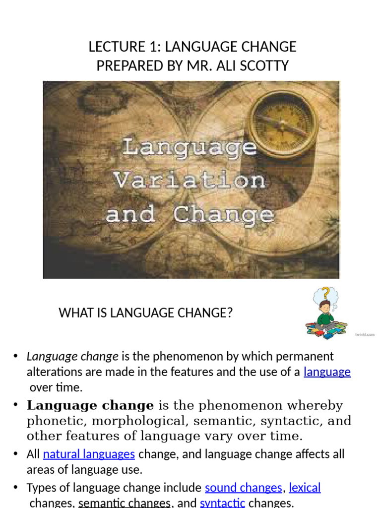 LANGUAGE CHANGE | PDF | Thou | Grammatical Gender