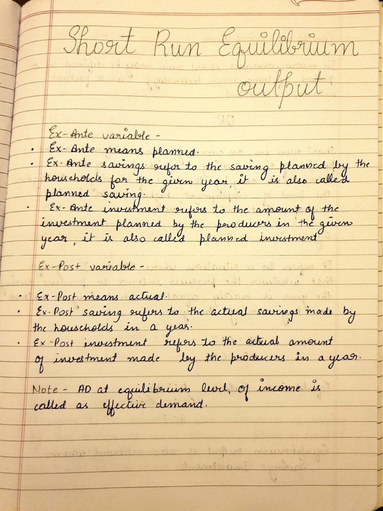 Short Run Equilibrium | PDF