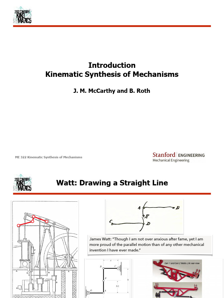 T1 Introduction To Kinematic Synthesis Small | PDF | Kinematics | Mechanical Engineering