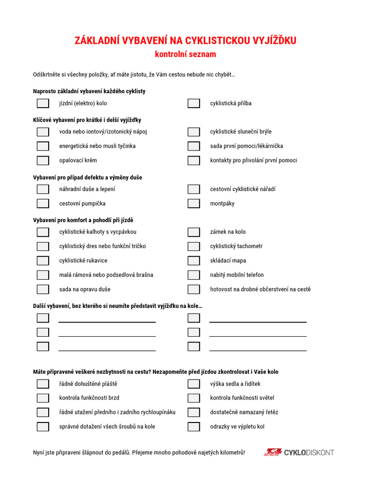 Checklist Zakladni Vybaveni | PDF