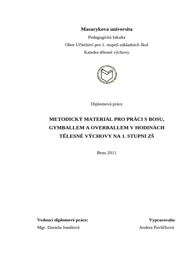 Andrea Pavlickova - Diplomova Prace | PDF