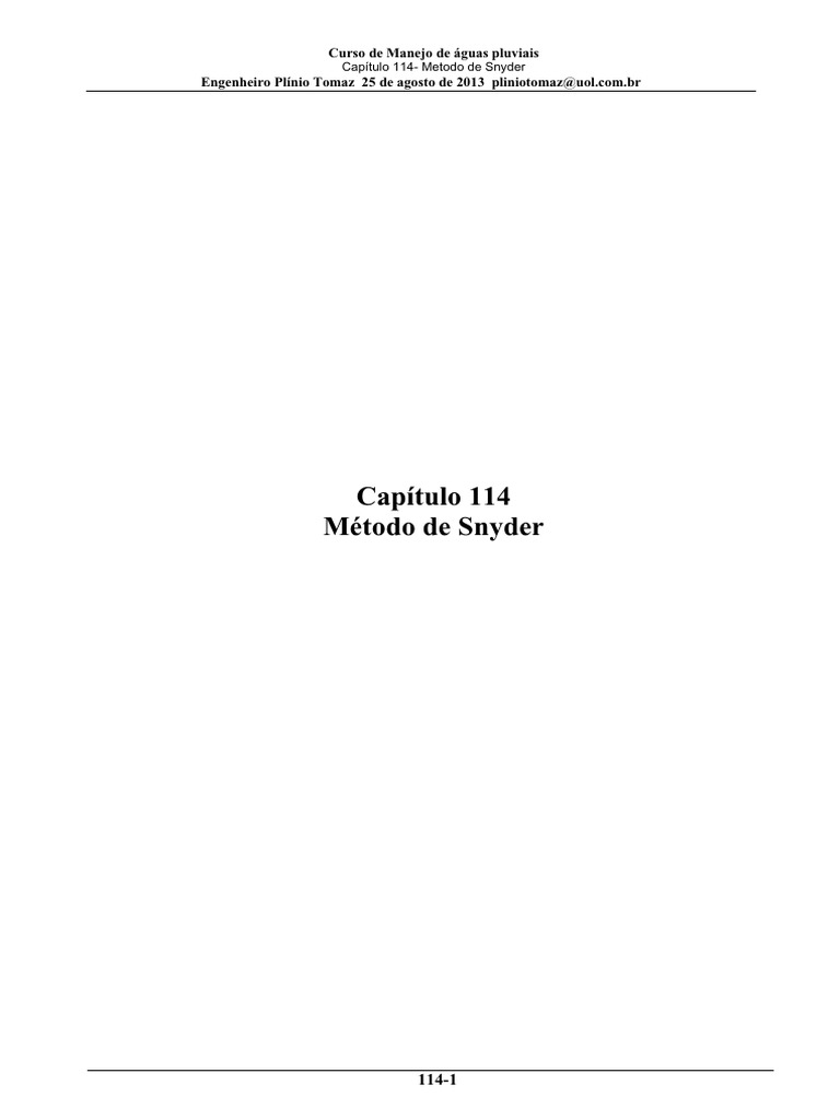 CapÃ - Tulo 114 MÃ©todo de Snyder | PDF | Chuva