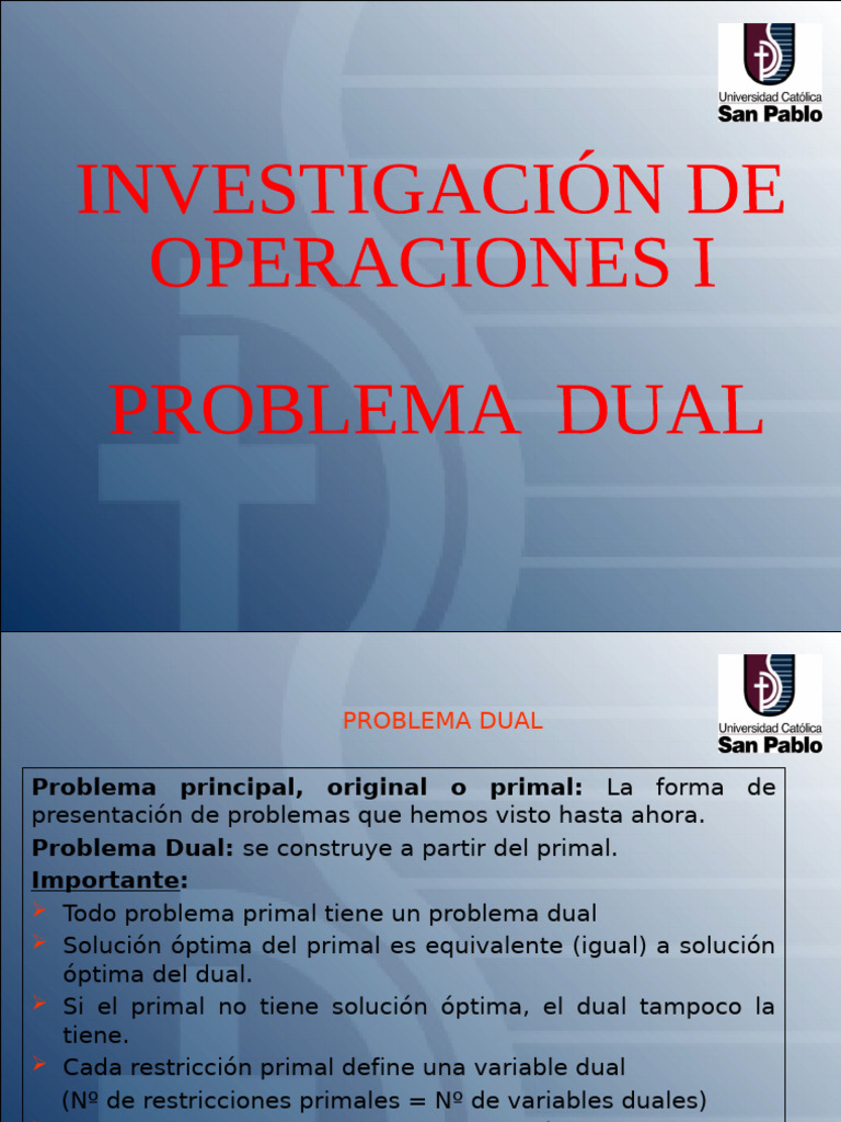 Problema Dual (FEVR) | PDF | Matemáticas De La Computación | Programación lineal