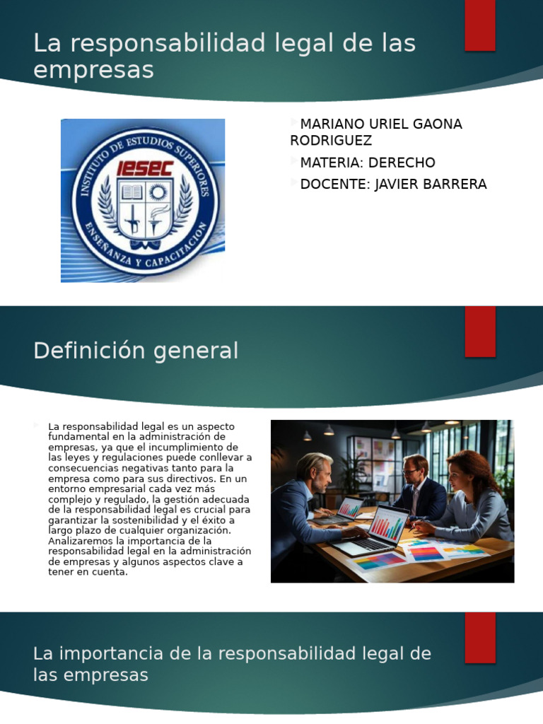 Mariano Gaona Presentacion | PDF | Cumplimiento normativo | Business