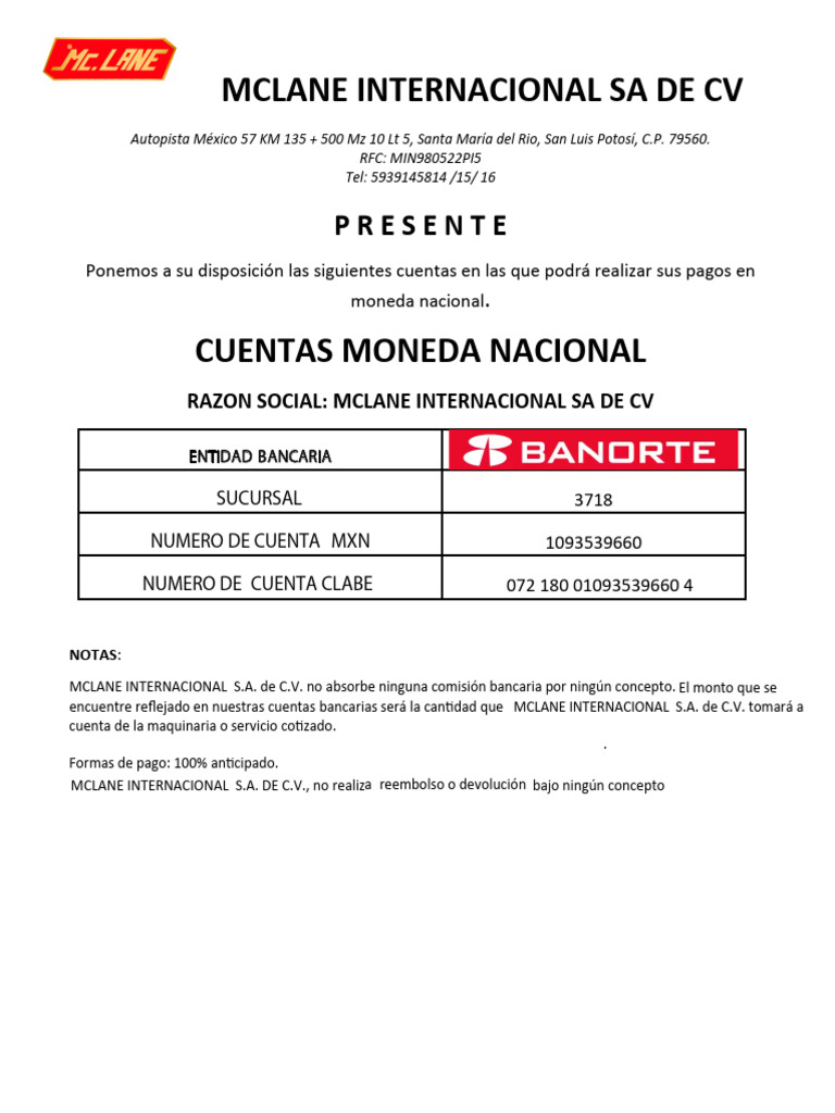 Cuenta Bancaria Banorte | PDF | Finanzas y dinero