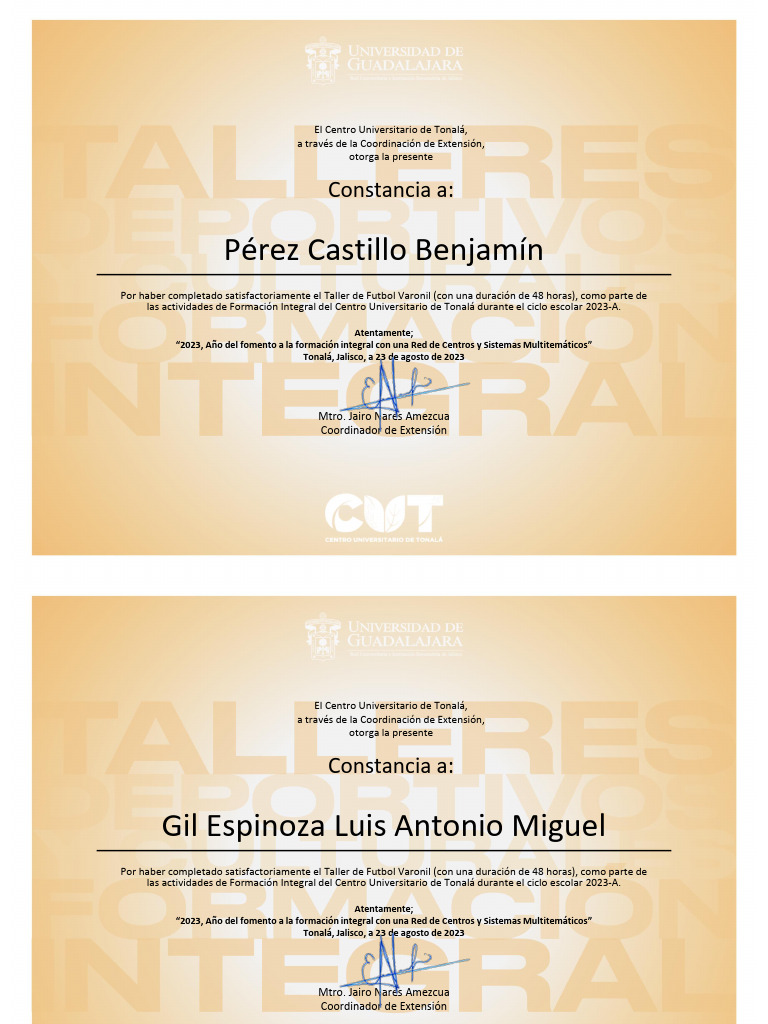 Contancias Taller Fútbol Varonil | PDF