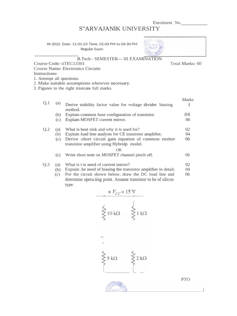 Ec W2022 Reg | PDF | Amplifier | Electromagnetism