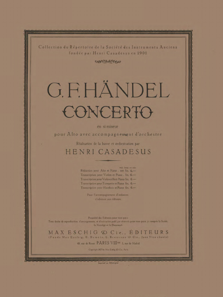 Concert H Minor For Viola and Piano | PDF