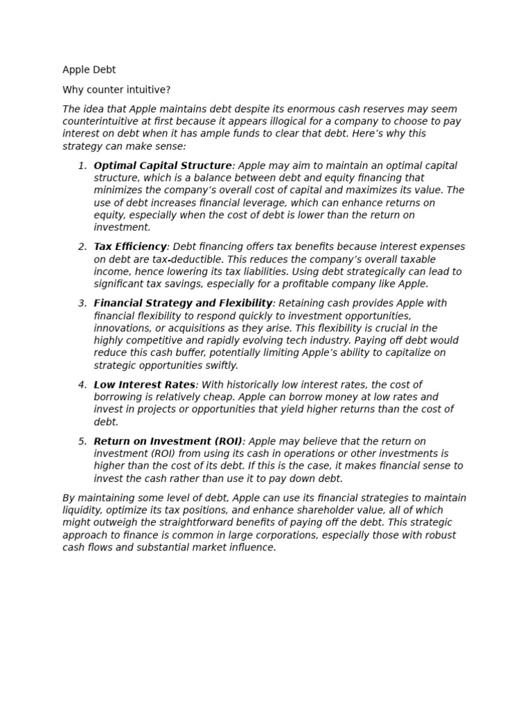 Apple Debt | PDF | Finance & Money Management
