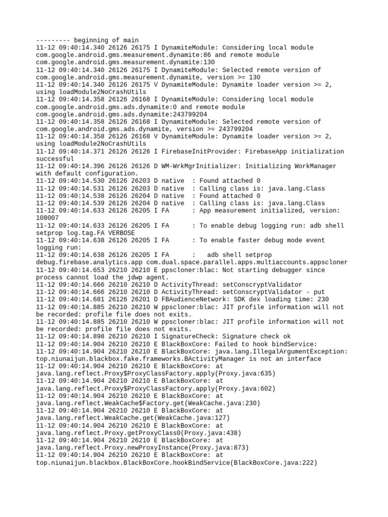 Com - Dual.space - Parallel.apps - Multiaccounts.appscloner Logcat ...