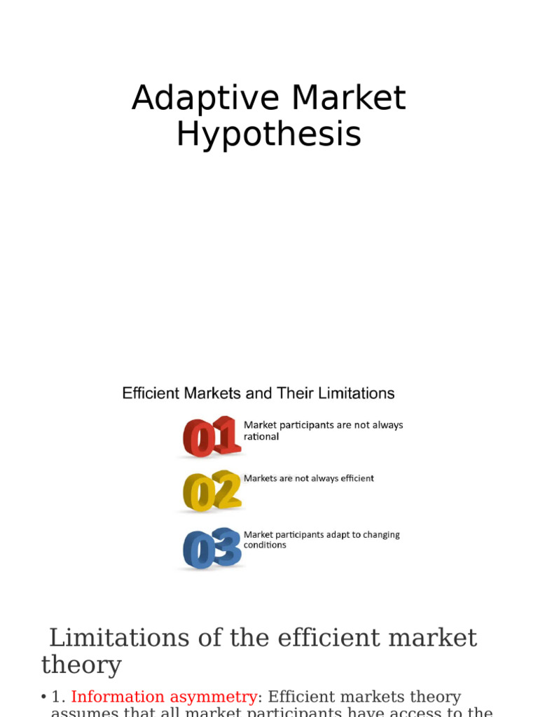 Adaptive Market Hypothesis | PDF | Risk | Behavioral Economics